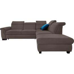 DOMO collection Ecksofa Norma Top L-Form, wahlweise mit Bettfunktion, beige