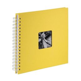 Hama Fotoalbum Spiral-Album "Fine Art", 28x24 cm, 50 weiße Seiten, Gelb Foto-Album, gelb
