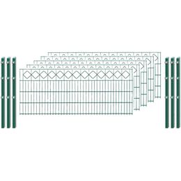 Arvotec Zaun EXCLUSIVE 80 zum Einbetonieren "Karo", (Set, Dekormattenzaun), Zaunhöhe 80 cm, Zaunlänge 2 - 60 m, grün