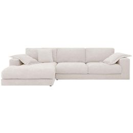 3C Candy Ecksofa Asbury L-Form, mit abnehmbarer Husse, beige