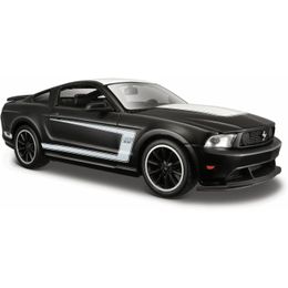 Maisto® Sammlerauto Dull Black Collection, Ford Mustang Boss 302, 1:24, schwarz, Maßstab 1:24, aus Metallspritzguss, schwarz