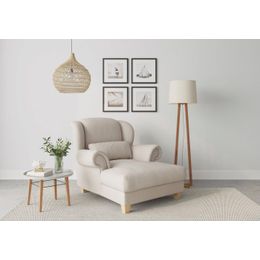 Home Affaire Loveseat Loveseat Queenie (1-St), mit softem, weichem Sitzkomfort, zeitloses Design, inkl. Zierkissen, beige