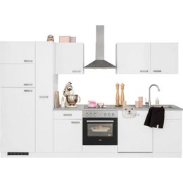 Wiho-Küchen wiho Küchen Küchenzeile Husum, mit E-Geräten, Breite 310 cm, grau|weiß