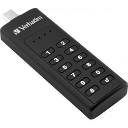 Verbatim Keypad Secure 32GB USB-Stick (USB 3.2, Lesegeschwindigkeit 160 MB/s), schwarz