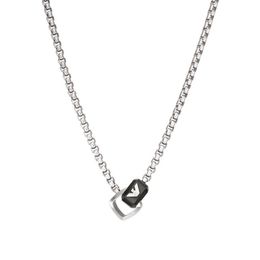 Emporio Armani Kette mit Anhänger EGS2937040, schwarz