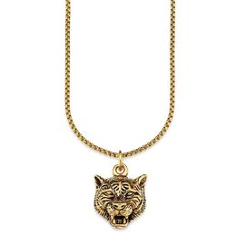 Bruno Banani Kette mit Anhänger Schmuck Geschenk, Halskette Tiger, Venezianerkette, gelb|goldfarben