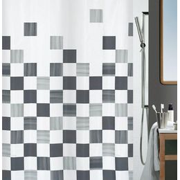 Spirella Duschvorhang PART Breite 180 cm, Höhe 200 cm, wasserabweisend, grau|weiß