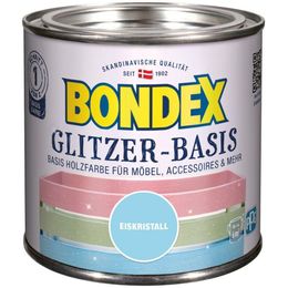 BONDEX Bastelfarbe GLITZER-BASIS, Basis Holzfarbe für Möbel & Accessoires, 0,5 l, blau