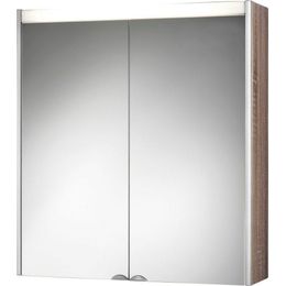 Jokey Spiegelschrank Dekor Alu LED Aluminium, 65,4cm breit, beige