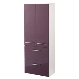 HELD MÖBEL HELD MÖBEL Midischrank Porto Breite 50 cm, mit hochglänzenden Fronten, lila