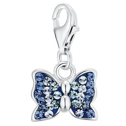 Amor Charm Schmetterling 2023135, mit Preciosa Crystal, blau|silberfarben