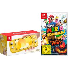 Nintendo Switch Lite, inkl. Mario 3D World + Bowser's Fury, gelb