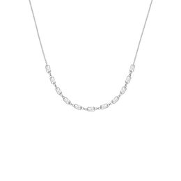 Firetti Kette ohne Anhänger Schmuck Geschenk Silber 925 Halsschmuck Halskette Ankerkette, mit Zirkonia (synth), silberfarben|weiß
