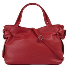 Samantha Look Henkeltasche, echt Leder, Made in Italy, rot