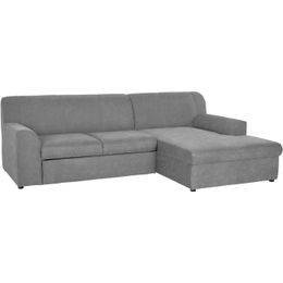 DOMO collection Ecksofa Topper L-Form, mit Recamiere, wahlweise mit Schlaffunktion, grau