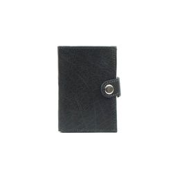 MARGELISCH Mini Geldbörse noonyu single leather, Kreditkartenbörse aus Upcycling Leder, blau