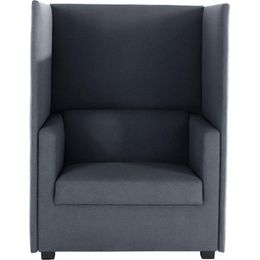 DOMO collection Sessel Kea, mit praktischem Sichtschutz, Breite 100 cm, blau|grau
