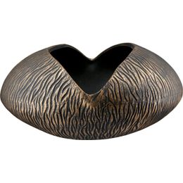 Gilde Dekoschale Keramik Deko-Schale/Pflanzschale Tigre (1 St), goldfarben|schwarz