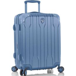 Heys Hartschalen-Trolley Xtrak, 53 cm, 4 Rollen, Reisegepäck Handgepäck-Koffer TSA Schloss Volumenerweiterung, blau