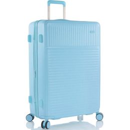 Heys Hartschalen-Trolley Pastel, 76 cm, 4 Rollen, Hartschalen-Koffer Reisegepäck TSA Schloss Volumenerweiterung, blau