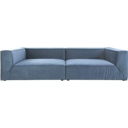 Tom Tailor HOME Big-Sofa BIG CUBE, in 2 Breiten, wahlweise mit Sitztiefenverstellung, Tiefe 129 cm, blau