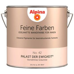 Alpina Wand- und Deckenfarbe Feine Farben No. 42 Palast der Ewigkeit, Vornehmes Graugrosa, edelmatt, 2,5 Liter, grau|rosa|rot