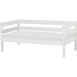 Hoppekids Einzelbett ECO Comfort (Set), mit Rollrost in 8 Farben, wahlweise mit Matratze und Absturzsicherung, weiß