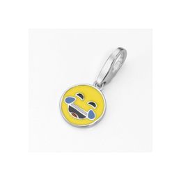 Giorgio Martello MILANO Charm-Einhänger Smiley mit Tränen vor lachen, Silber 925, gelb