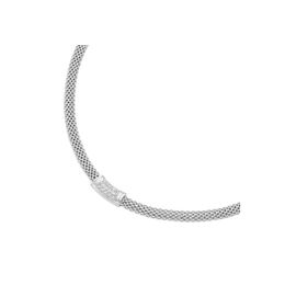 Smart Jewel Collier Mesh, Mittelteil mit Zirkonia, Silber 925, weiß