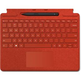 Microsoft Surface Pro Signature Keyboard 8XA-00025 Tastatur (Tastatur mit Touchpad), rot