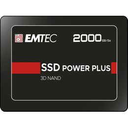 Emtec X150 SSD 2TB externe HDD-Festplatte (2 TB) 2,5" 550 MB/S Lesegeschwindigkeit, 330 MB/S Schreibgeschwindigkeit, schwarz