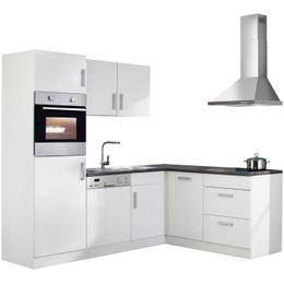Kochstation Winkelküche KS-Toronto, Stellbreite 230x170 cm, mit E-Geräten, weiß