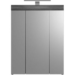 Inosign Spiegelschrank Siena (Set) Badmöbel, Spiegelschrank inkl. Beleuchtung, Breite 60 cm, grau|silberfarben