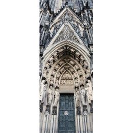 queence Garderobenleiste Kathedrale, mit 6 Haken, 50 x 120 cm, grau