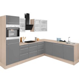 Optifit Winkelküche Bern, Stellbreite 285x225 cm, wahlweise mit E-Geräten, grau