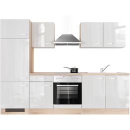 Flex-Well Küche Florenz, wahlweise mit E-Geräten, Gesamtbreite 270 cm, weiß