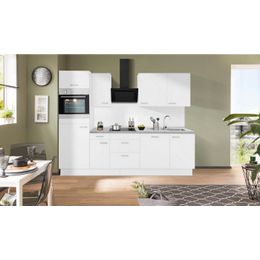 Optifit Küchenzeile Parma, ohne E-Geräte, Breite 270 cm, grau|weiß