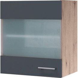 Flex-Well Glashängeschrank Morena (B x H x T) 50 x 54,8 x 32 cm, mit Stollenglastüren, grau