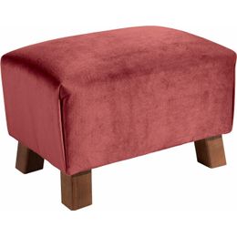 Max Winzer® Fußhocker Footstool, Minihocker Breite 40 cm, rot