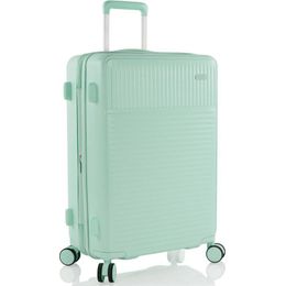 Heys Hartschalen-Trolley Pastel, 66 cm, 4 Rollen, Hartschalen-Koffer Koffer mittel groß TSA Schloss Volumenerweiterung, grün