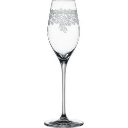 Spiegelau Champagnerglas Arabesque, Kristallglas, 300 ml, 6-teilig, Made in Europe, weiß