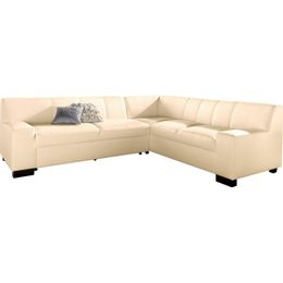 DOMO collection Ecksofa Norma Top L-Form, wahlweise mit Bettfunktion, beige