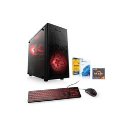 CSL Levita L8510 Gaming-PC (AMD Ryzen 5 4500, GeForce RTX 3060, 16 GB RAM, 500 GB SSD, Luftkühlung), schwarz