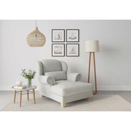 Home Affaire Loveseat Loveseat Queenie (1-St), mit softem, weichem Sitzkomfort, zeitloses Design, inkl. Zierkissen, silberfarben