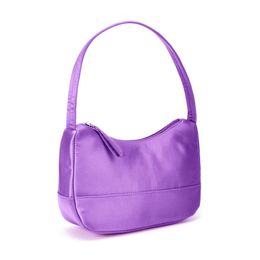 Lascana Handtasche, aus Satin, Schultertasche, Henkeltasche, Mini Bag, Trend Farbe Lila, lila
