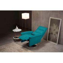 Egoitaliano Sessel Kelly, drehbar, manuelle Relaxfunktion mit Push-Back-Mechanismus, blau