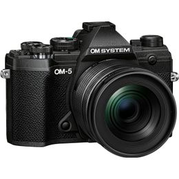 Olympus OM-5 1245 Kit Systemkamera (M.Zuiko Digital ED 12‑45mm F4 PRO, 20,4 MP, Bluetooth, WLAN (Wi-Fi), schwarz