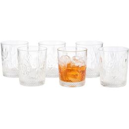 Buddy's Tumbler-Glas Buddy´s Bar, Glas, 6er Set Trink-, Wasser-, Whiskeygläser, Tumbler, Glas, 390 ml, weiß
