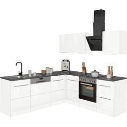 Kochstation Winkelküche KS-Brindisi, ohne Geräte, Stellbreite 220/220 cm, weiß