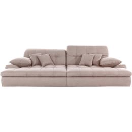 Mr. Couch Big-Sofa Biarritz, Wahlweise mit Kopfteilverstellung und RGB-LED-Beleuchtung, braun